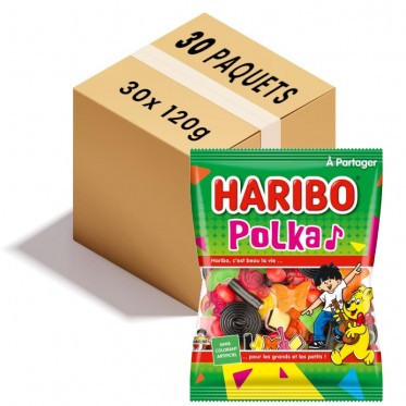 Haribo Polka de 120 gr par 30 paquets : Achat en Ligne - Coffee-Webstore