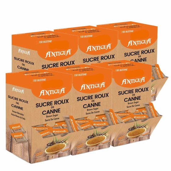 Sucre Roux Pure Canne - 6 Boîtes Distributrices - 900 bûchettes