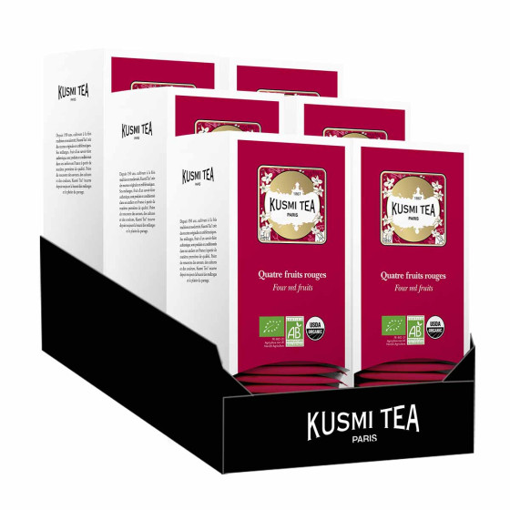 Thé Noir 4 Fruits Rouges Bio Kusmi Tea - 6 boites - 150 sachets