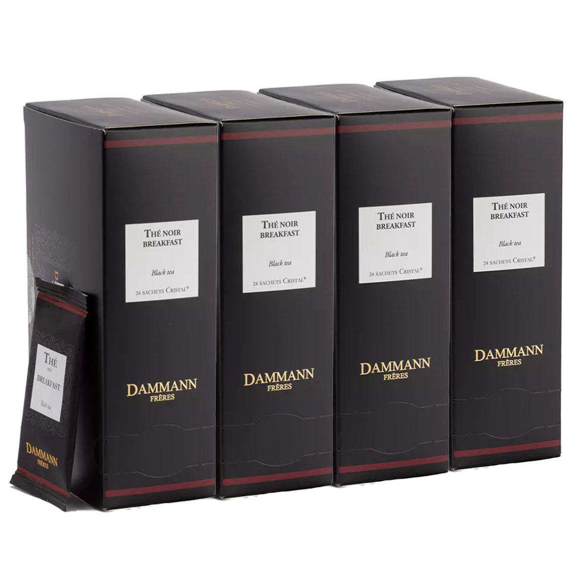 Thé noir Breakfast en sachet cristal – Dammann Frères - 4 x 24 sachets