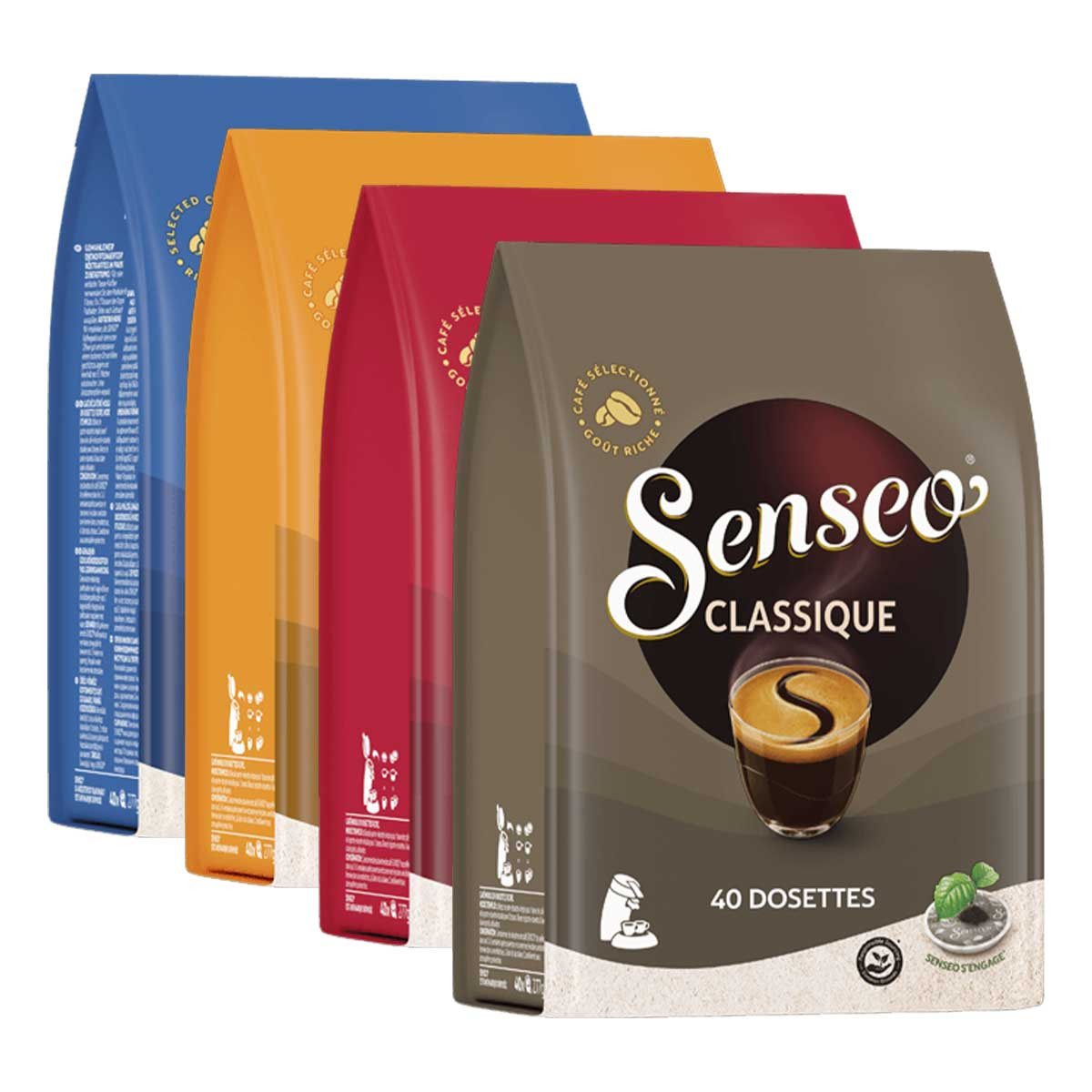 Dosette Senseo Pack Indispensable - 4 paquets - 160 dosettes