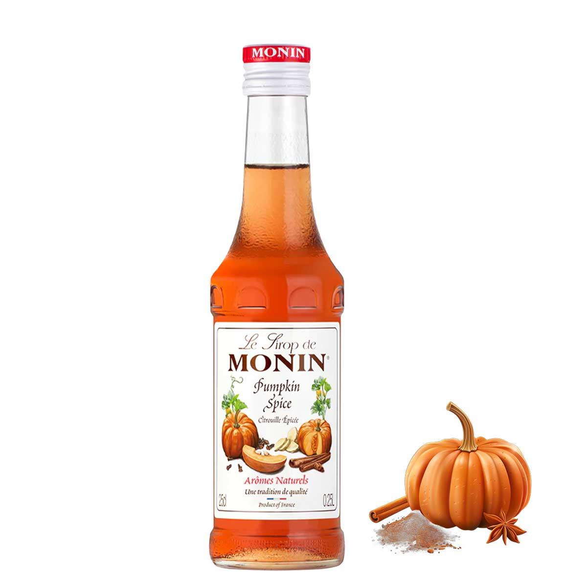 Sirop Monin Saveur Citrouille Epicée - 6 bouteilles de 25 cl