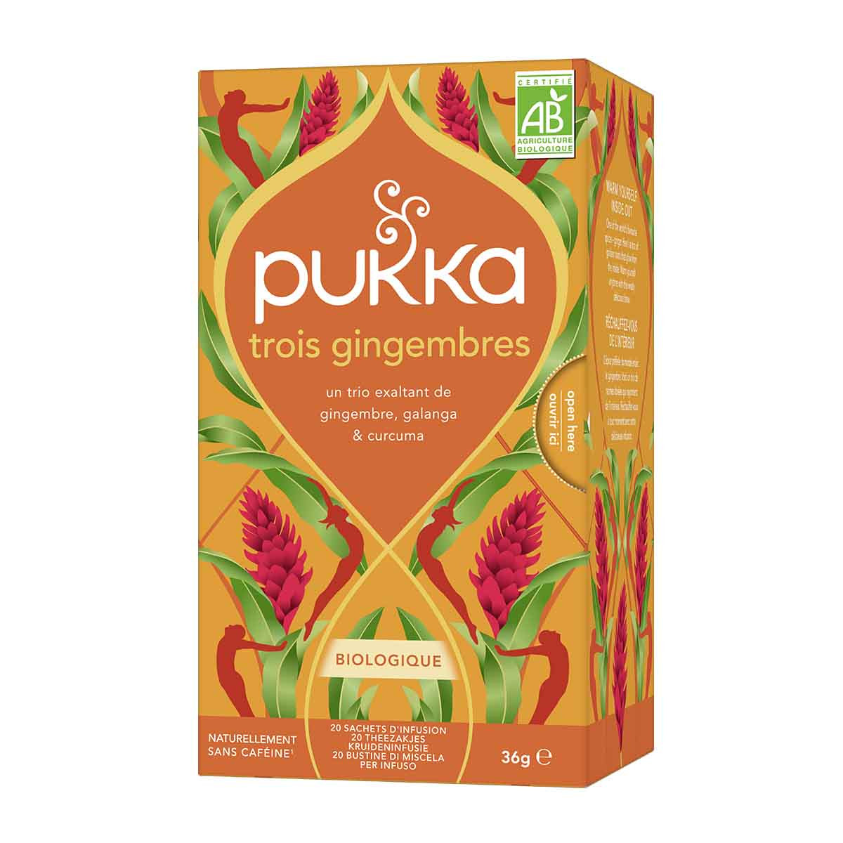 Infusion Bio Pukka Trois Gingembre - 4 boites - 80 sachets