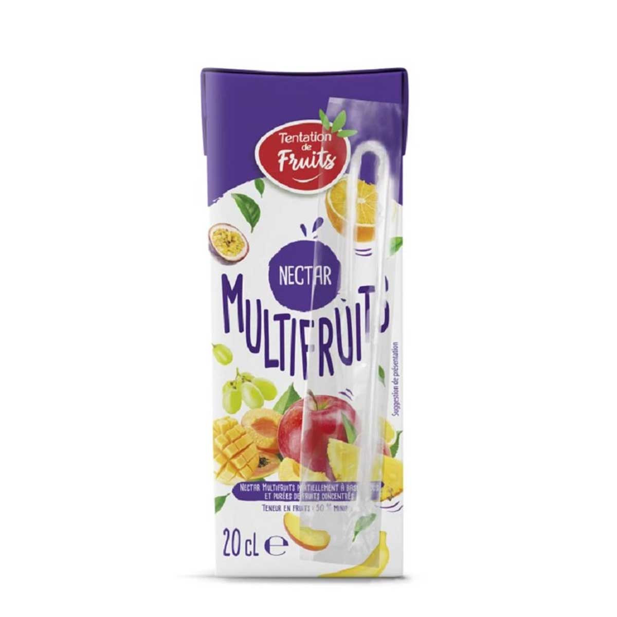 Jus de fruits Tentation de Fruits Multifruits 20 cl x30