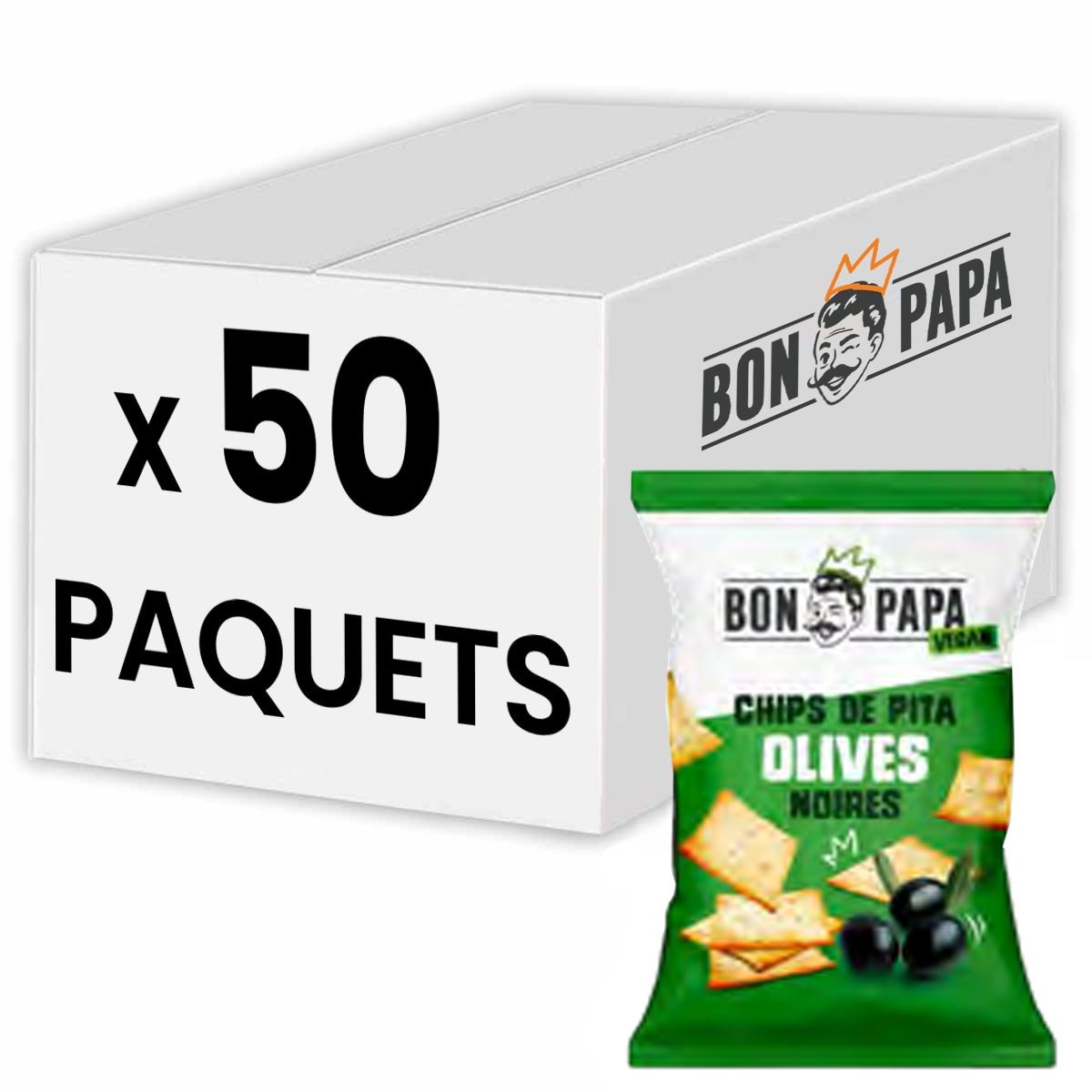 Mini Pita aux olives noires 30g (Bte : 50pcs)