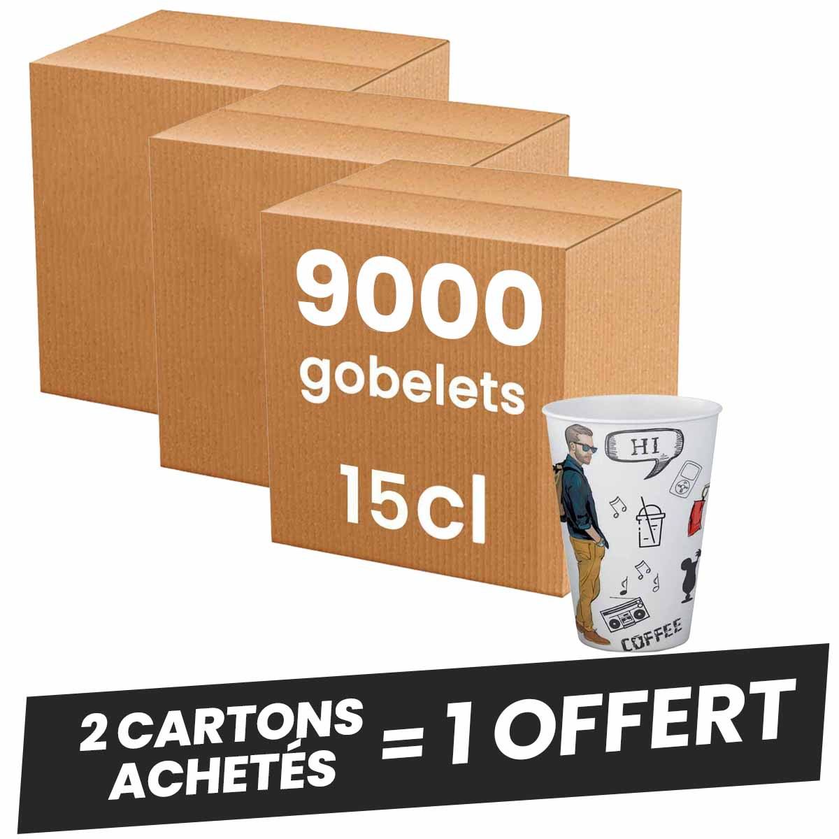 90 x 100 gobelets